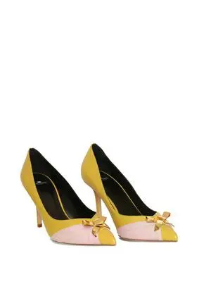 Elisabetta Franchi Leather Bow-detail Pumps