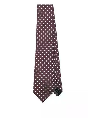 TOM FORD Silk Polka-Dot Neck Tie Red
