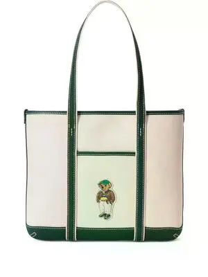 Ralph Lauren Embroidered-logo Tote Bag - Neutrals