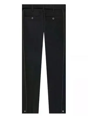 Sacai Tapered Trousers With Logo Buckle