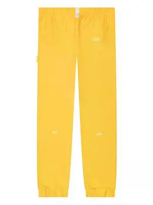 ADVISORY BOARD CRYSTALS Sphene Embroidered-number Track Pants - Yellow