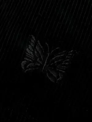 Needles X Smith's Butterfly-embroidered Corduroy Jacket - Black