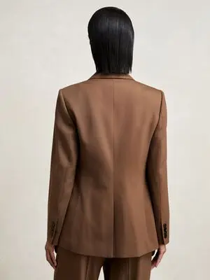 REISS Solene Petite Wool-blend Double-breasted Suit Blazer