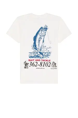 ONE OF THESE DAYS Bait And Tackle Tee In White - Bone