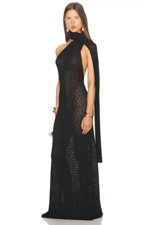 HELSA Robbyn Wrap Gown - Black
