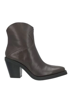 Ash Leather Cowboy Ankle Boots - Brown