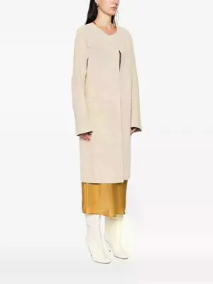 TOTEME Suede Coat - Neutrals
