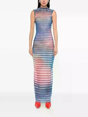 JEAN PAUL GAULTIER Sleeveless Striped Dress - Blue