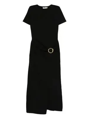 Simkhai Belted Draped Midi Dress