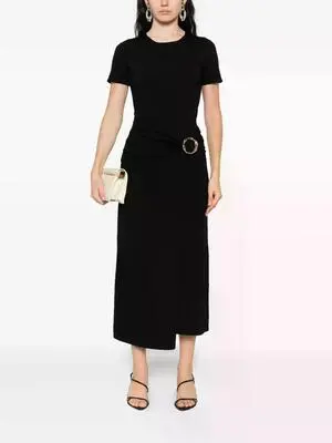 Simkhai Belted Draped Midi Dress