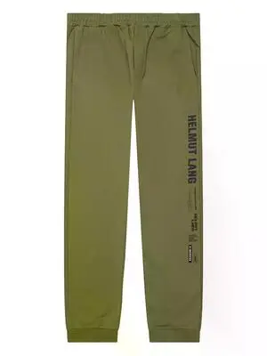 Helmut Lang Elasticated-cuff Logo-print Joggers - Green
