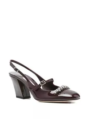 JIMMY CHOO 70mm Belinda Crystal-embellished Slingback Pumps - Red