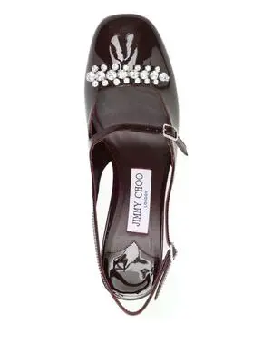 JIMMY CHOO 70mm Belinda Crystal-embellished Slingback Pumps - Red