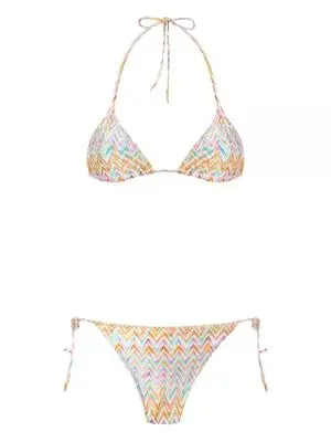 Missoni Chevron-pattern Bikini - Brown