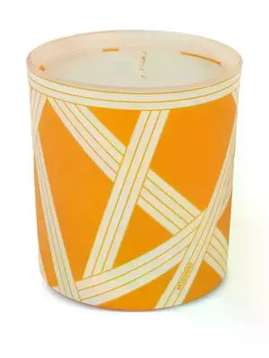 Missoni Striped Pattern Candle - Orange