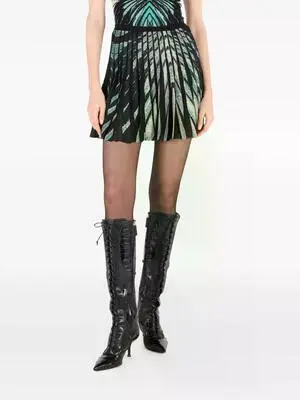 Roberto Cavalli Pleated Mini Skirt - Blue