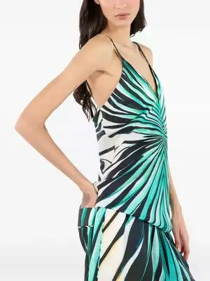 Roberto Cavalli Printed Silk Top