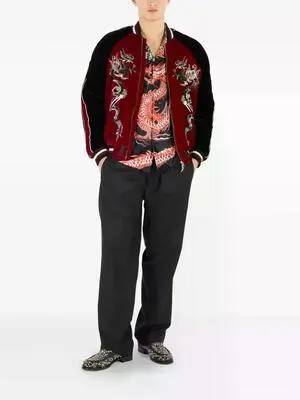 Roberto Cavalli Embroidered Bomber Jacket