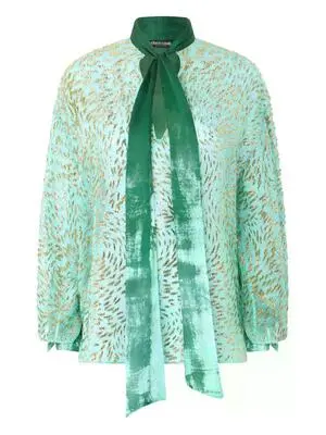 Roberto Cavalli Tie Neck Blouses