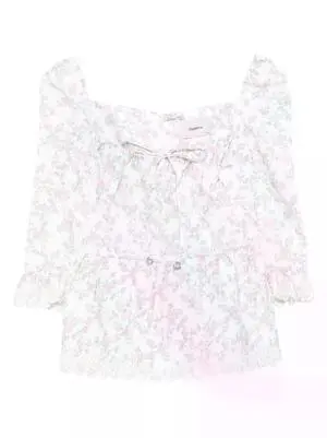 Coperni Floral-print Ruffled Top