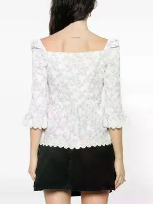 Coperni Floral-print Ruffled Top