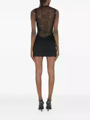 Roberto Cavalli Mini Dress With Lace Insert