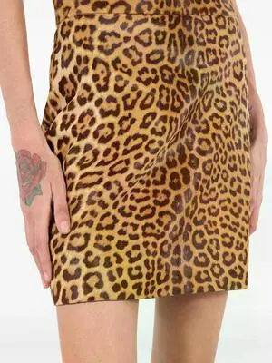 Roberto Cavalli Leopard-print Mini Skirt