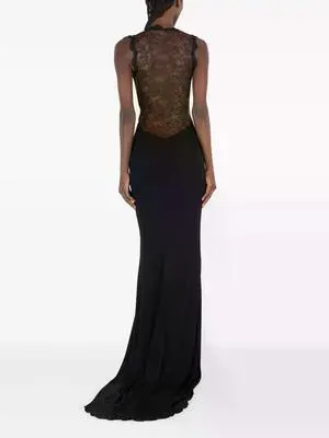 Roberto Cavalli Lace-insert Gown