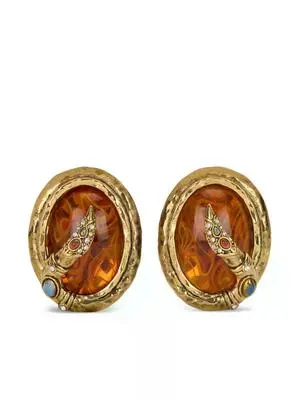 Roberto Cavalli Snake-embellished Clip-on Earrings