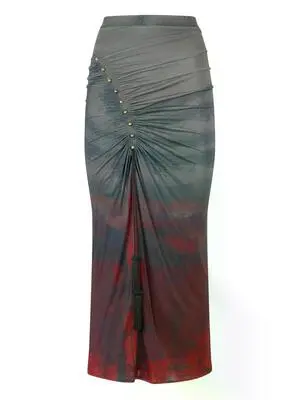 Roberto Cavalli Printed Drawstring Skirt