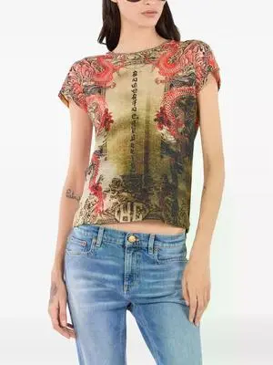 Roberto Cavalli Dragon-print T-shirt