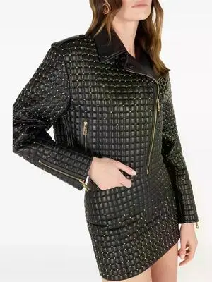Roberto Cavalli Quilted Studded Leather Jacket