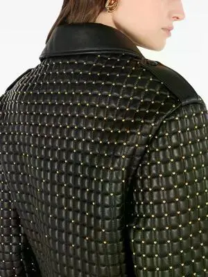 Roberto Cavalli Quilted Studded Leather Jacket