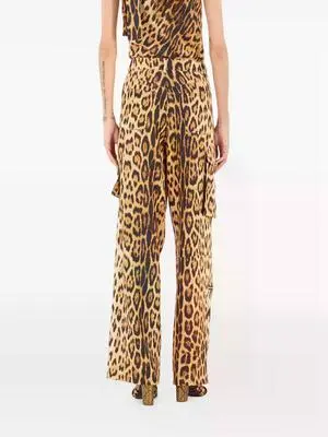 Roberto Cavalli Jaguar-print Cargo Trousers