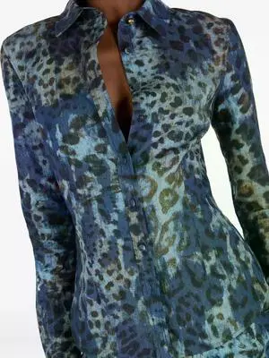 Roberto Cavalli Leopard-print Button-up Shirt