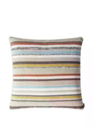 Missoni Blurred Zigzag-pattern Cushion (50cm X 50cm) Grey