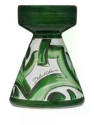 Dolce & Gabbana Small Printed Candle Holder - Green