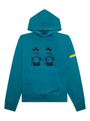 Helmut Lang Cowboy-print Hoodie - Blue