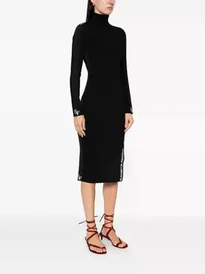 Elisabetta Franchi Turtleneck Long Sleeve Dress