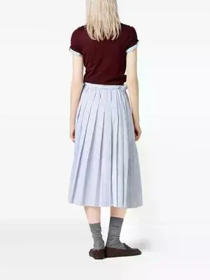 Miu Miu Argyle Intarsia-knit Polo Shirt - Red