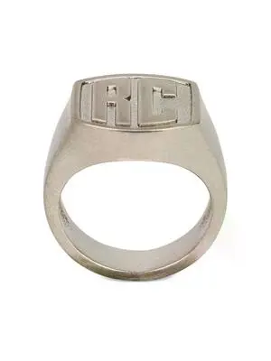 Roberto Cavalli Monogram Signet Ring - Silver
