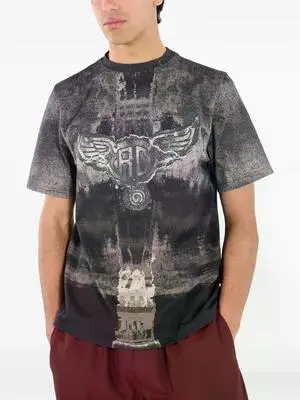 Roberto Cavalli Winged Monogram-print T-shirt
