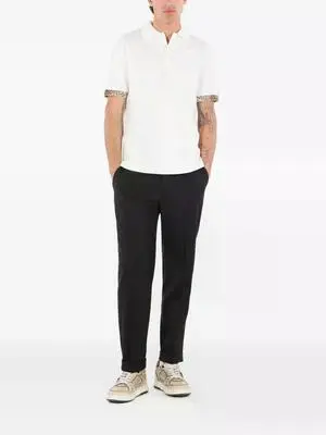 Roberto Cavalli Leopard-print Cuff Polo Shirt