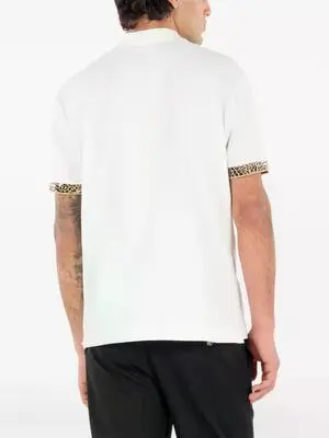 Roberto Cavalli Leopard-print Cuff Polo Shirt