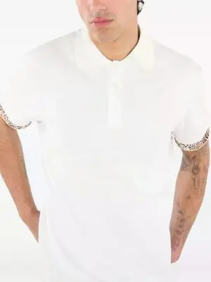 Roberto Cavalli Leopard-print Cuff Polo Shirt