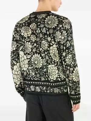 Roberto Cavalli Floral-pattern Wool Sweater