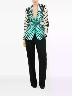 Roberto Cavalli Printed Blazer - Blue