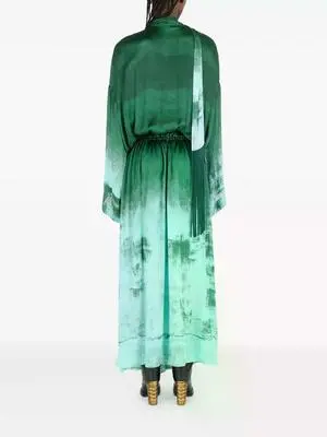Roberto Cavalli Silk Button-up Dress