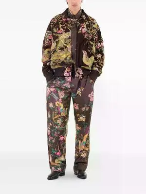 Roberto Cavalli Bird And Floral Bomber Jacket