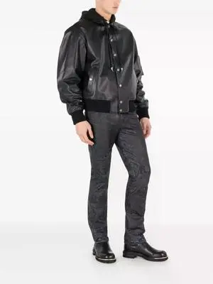 Roberto Cavalli Leather Bomber Jacket